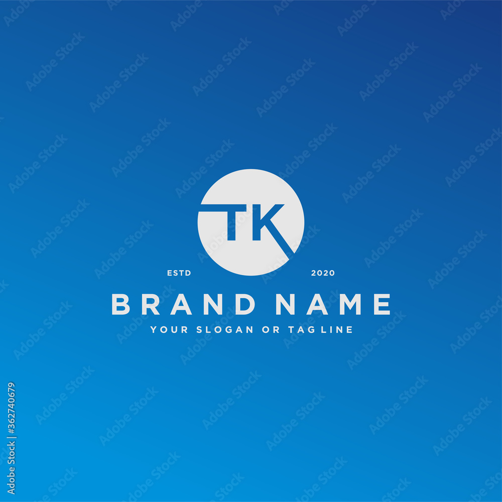 letter TK logo design vector Stock Vector | Adobe Stock