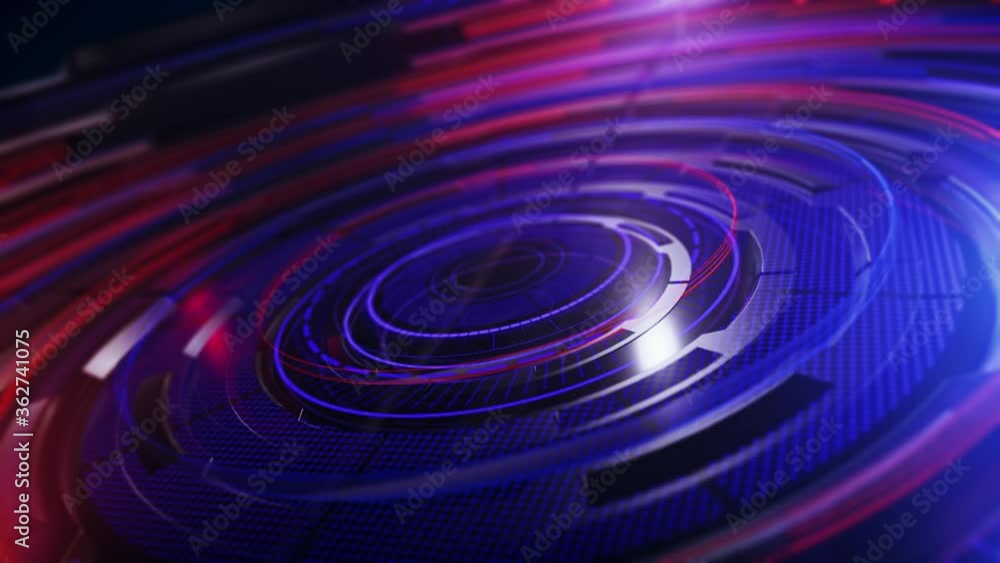 News intro graphic animation with lines and circular shapes, abstract background. Elegant and ...