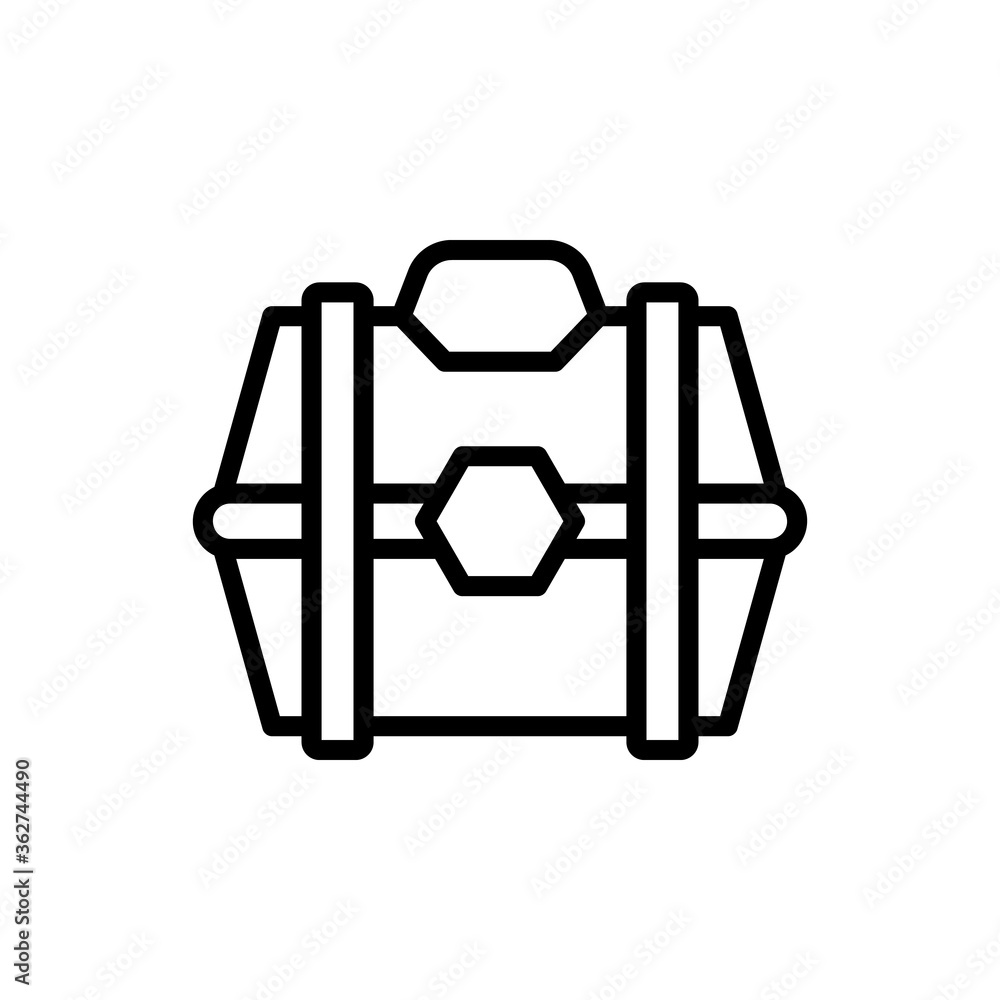 Loot box icon. Simple line, outline vector elements of video game icons ...