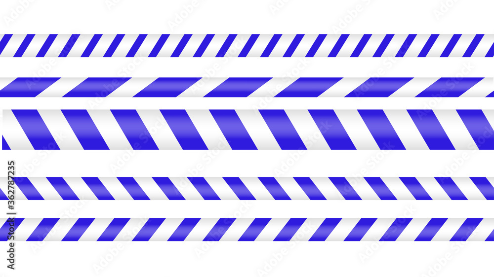 Blue police tape, crime danger line. Caution police lines isolated ...