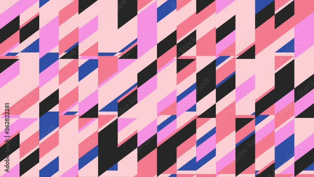 Abstract bold colorful animated background of simple geometric shapes ...