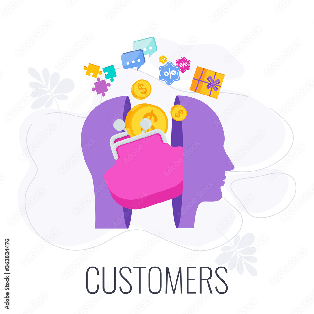 Client, customer, consumer infographics pictogram. Stock Vector | Adobe ...