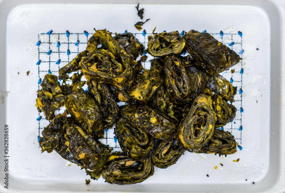 Indian Patra also known as Patrode. Patrode is vegetarian dish from ...