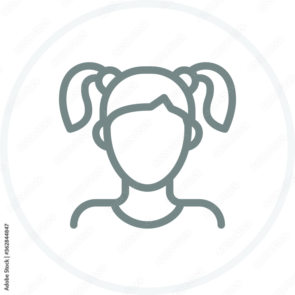 Female avatar icon. Simple woman avatar vector icon. Signs and symbols ...