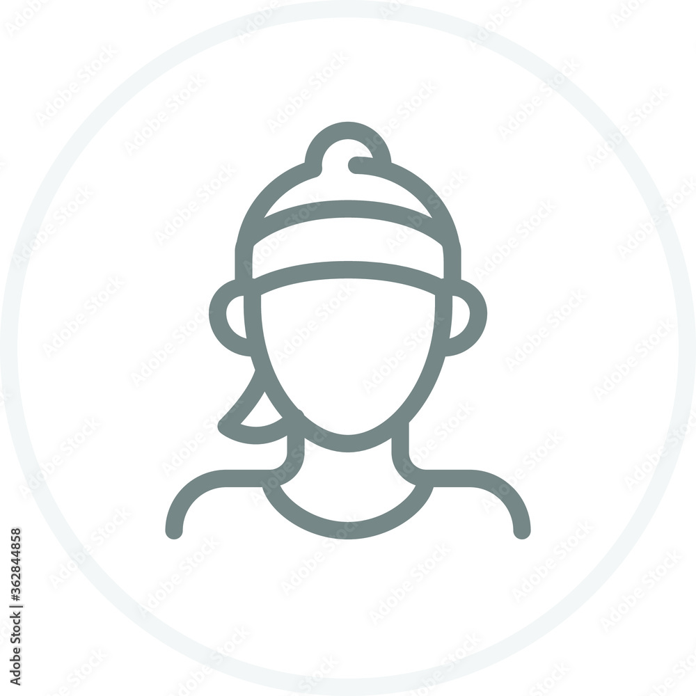 Female avatar icon. Simple woman avatar vector icon. Signs and symbols ...