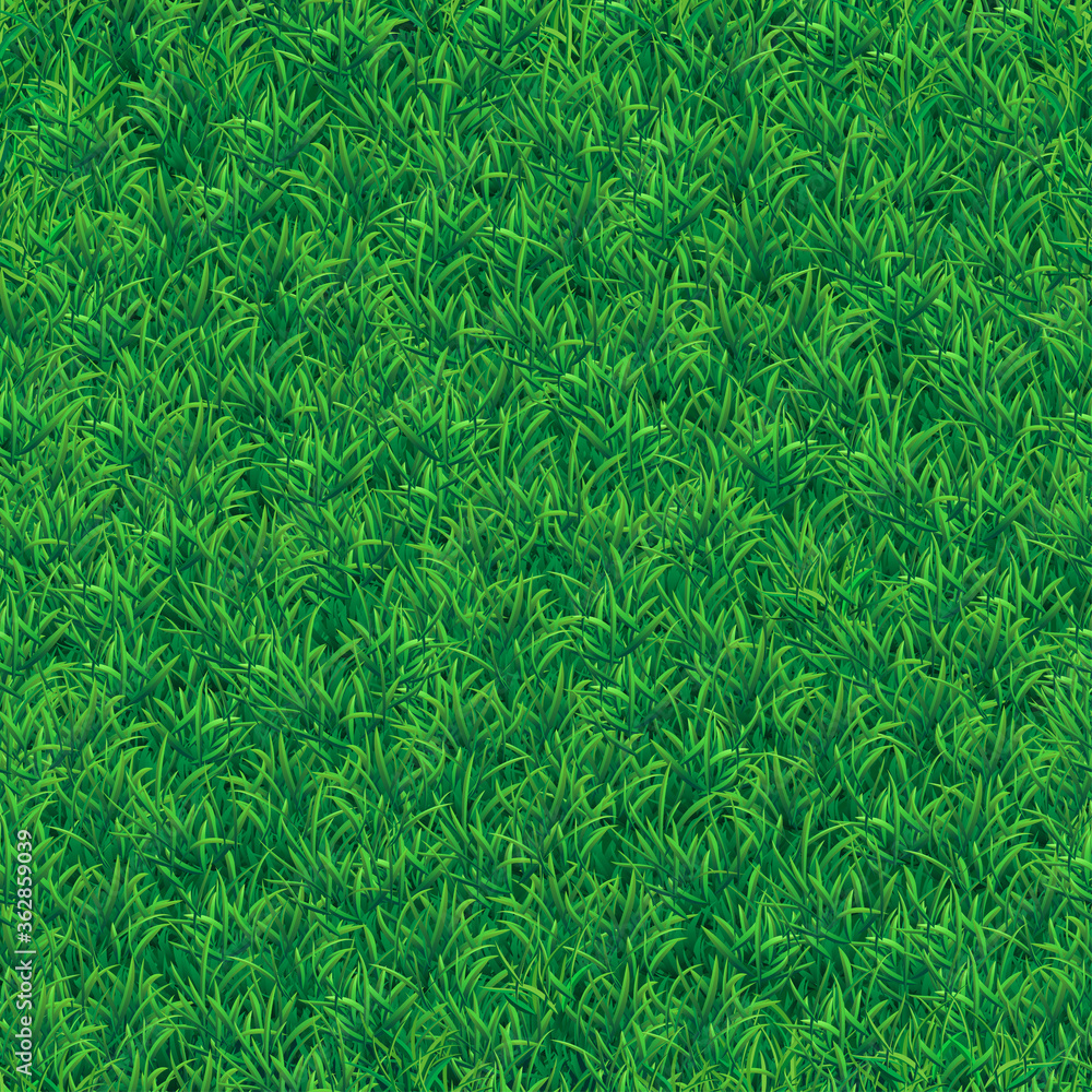 Grass field seamless texture. Vector illustration. Stock Vector | Adobe ...
