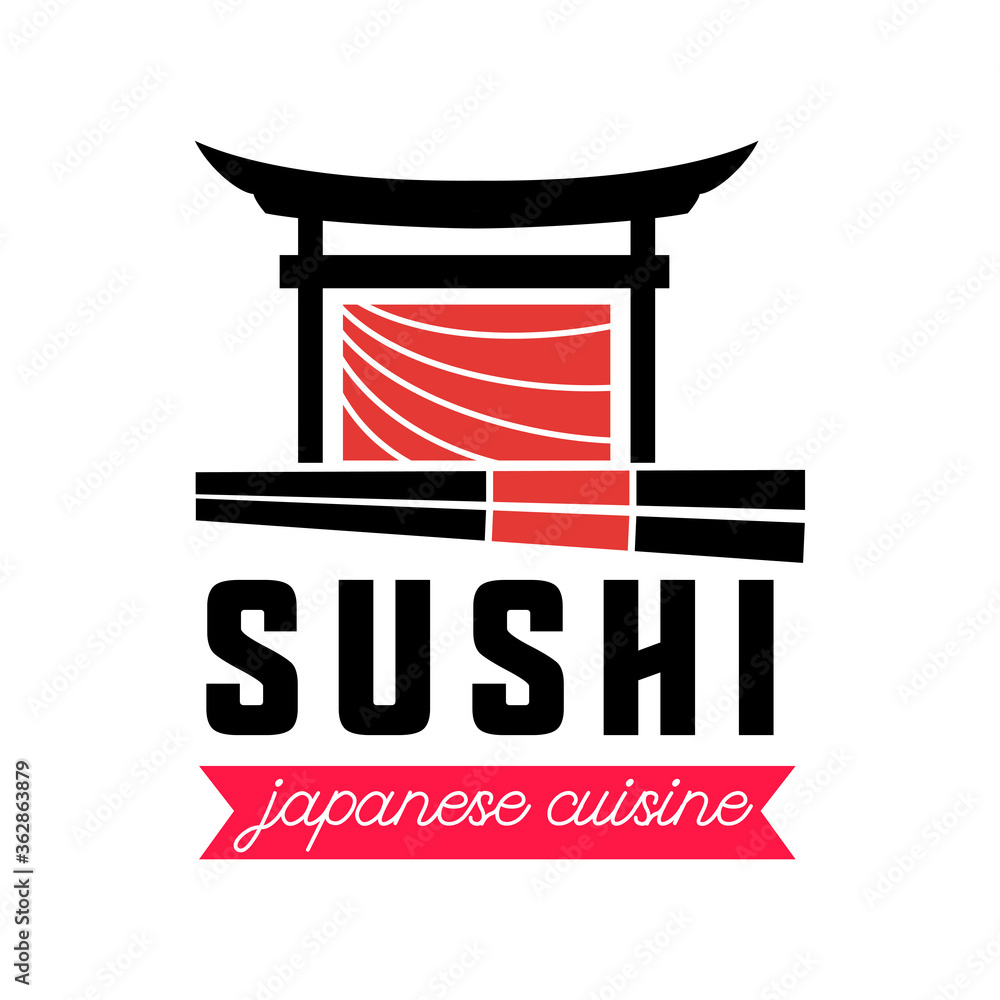 japanese logo for japanese restaurant. vector illustration Stock Vector ...