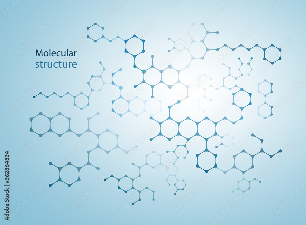 Abstract Molecules Design Molecular Structure Or Molecular Structural