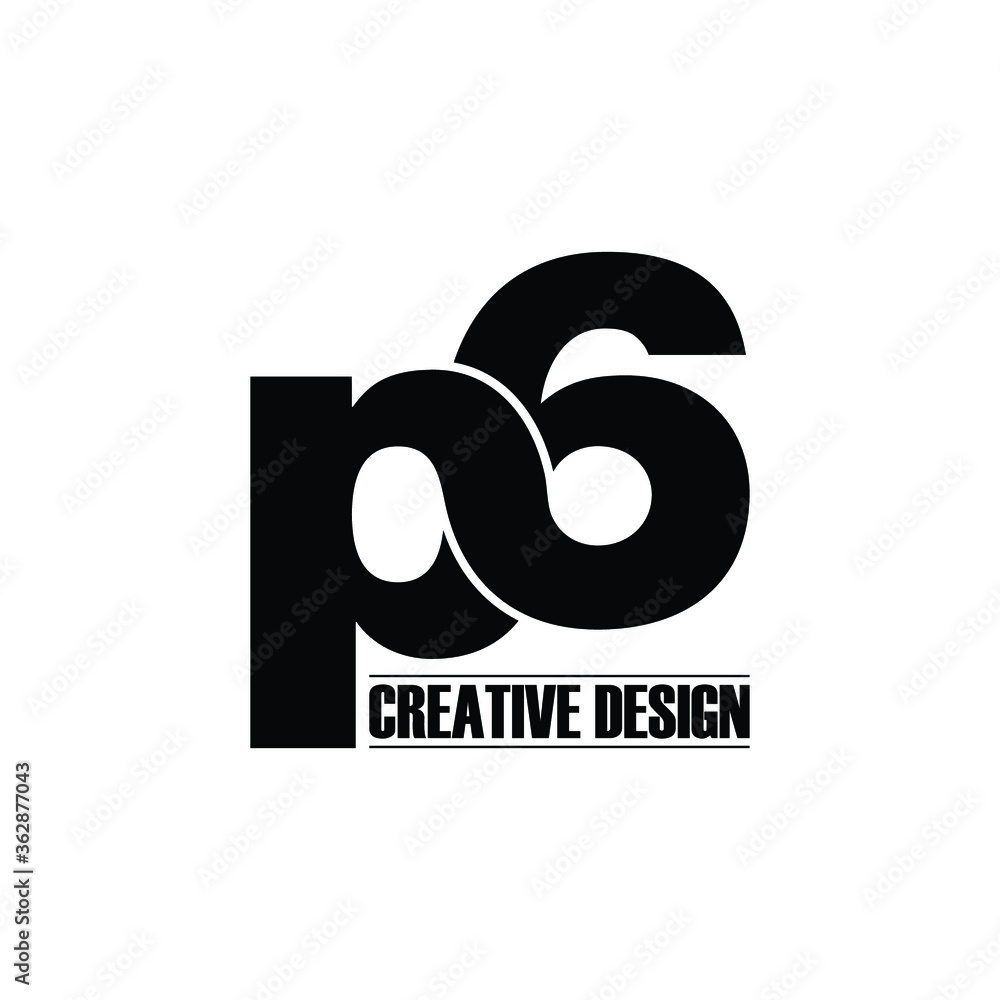 Letter p6 logo icon design vector. monogram logo vector illustration ...