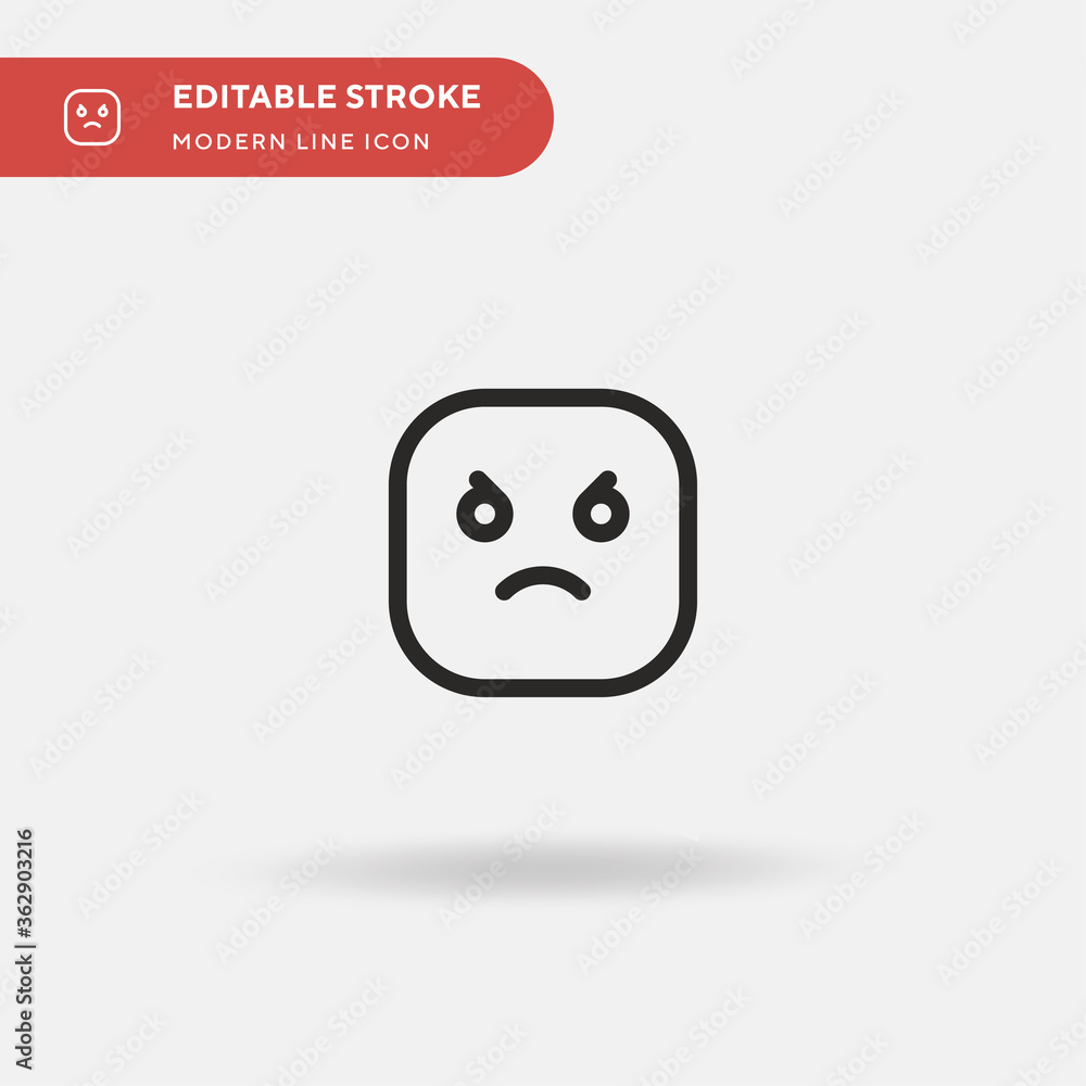 Angry Simple vector icon. Illustration symbol design template for web ...