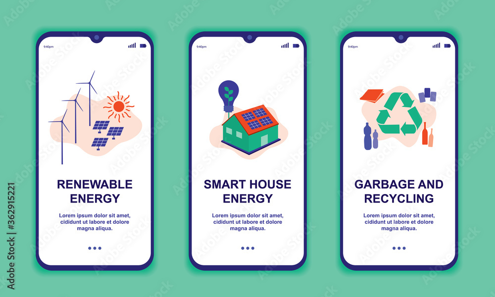 Renewable Energy Mobile App. Ecological Technologies And Environmental ...