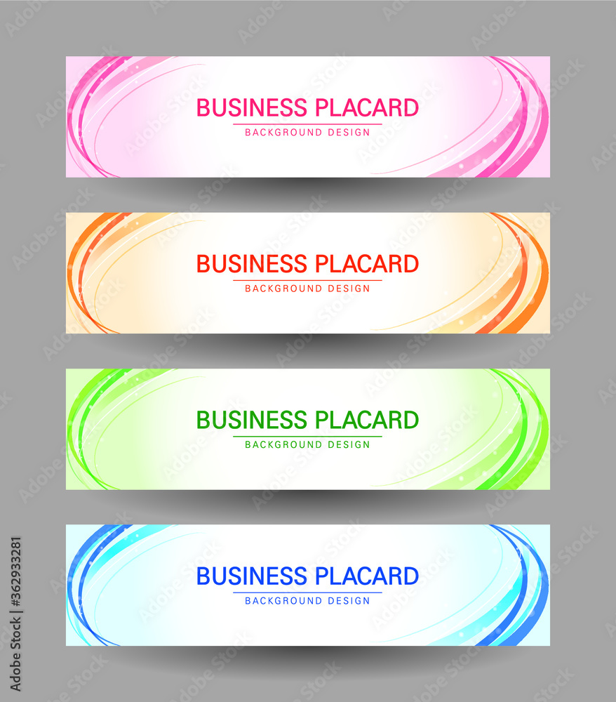 비즈니스 현수막. 벡터 백그라운드 디자인 세트. Stock 벡터 | Adobe Stock