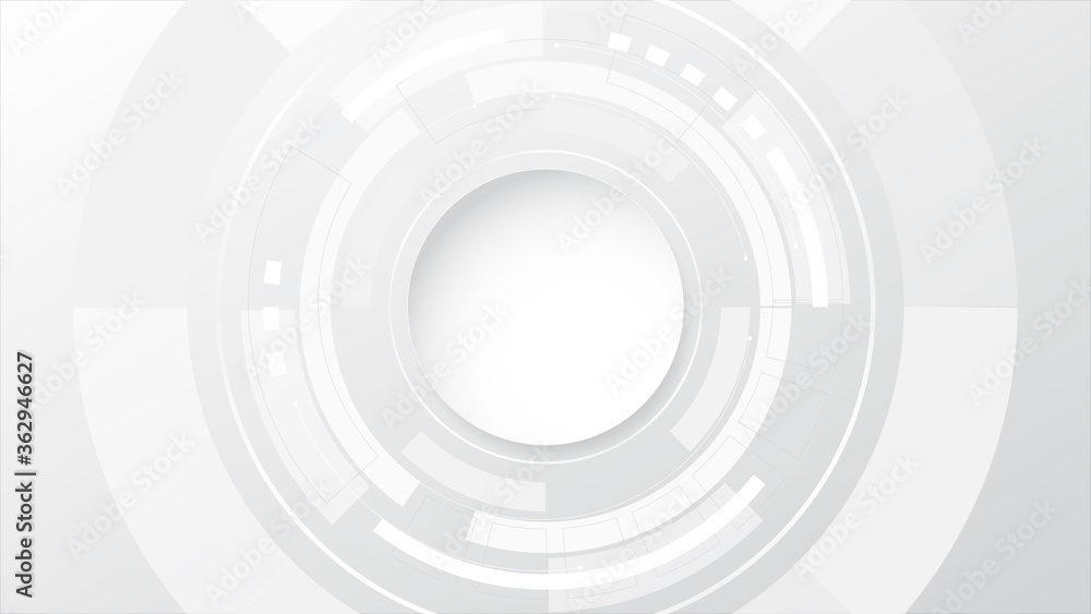 Grey white Abstract technology background,Hi tech digital connect ...