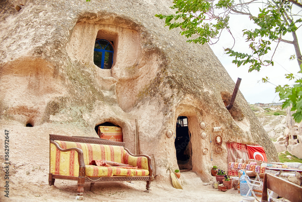 Cappadocia underground city inside the rocks, the old city of stone ...