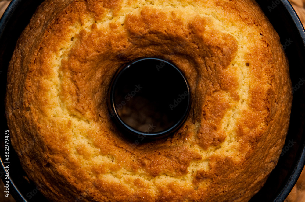 Polish lemon sand cake known as babka cake Stock Photo | Adobe Stock