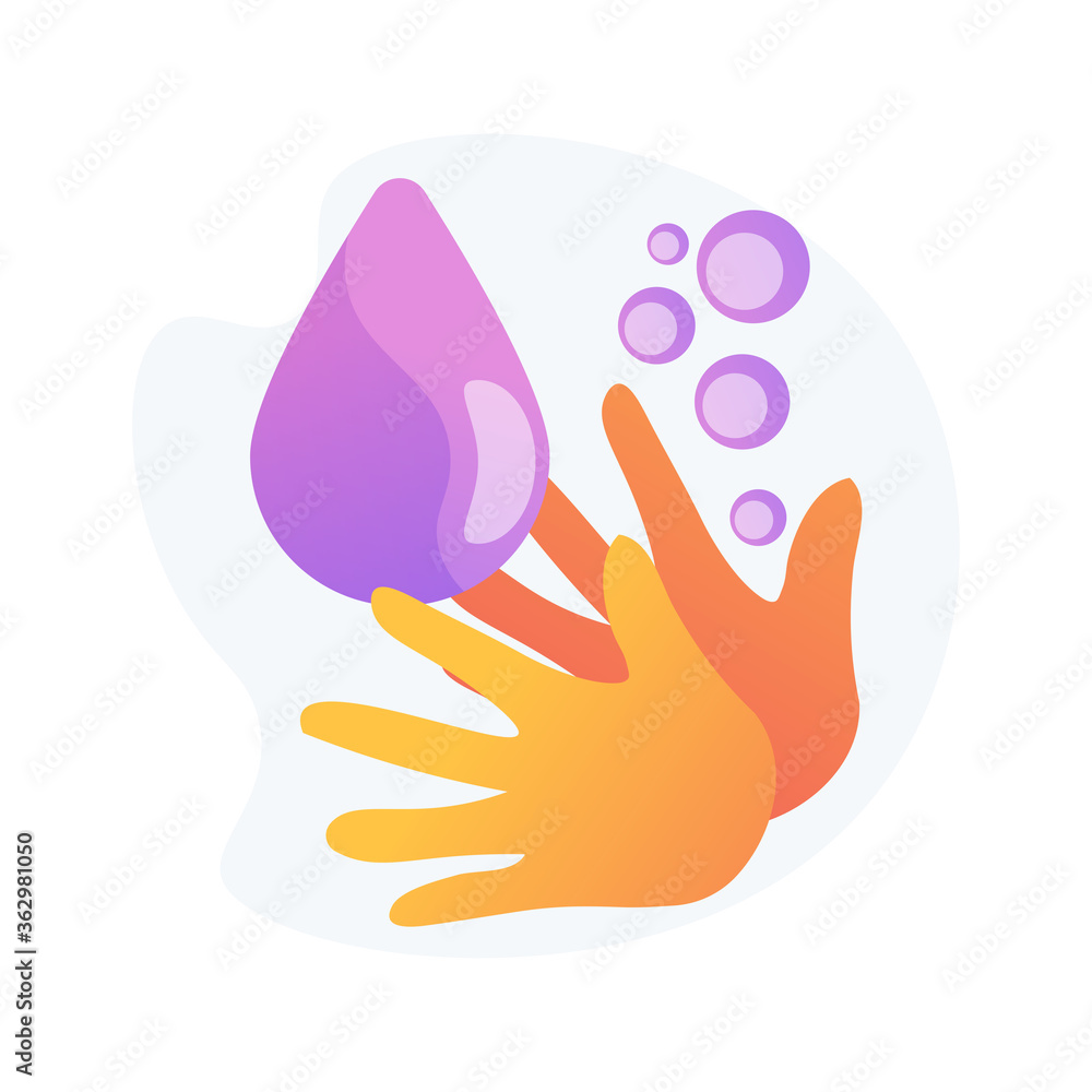 Wash your hands abstract concept vector illustration. Prevent virus ...