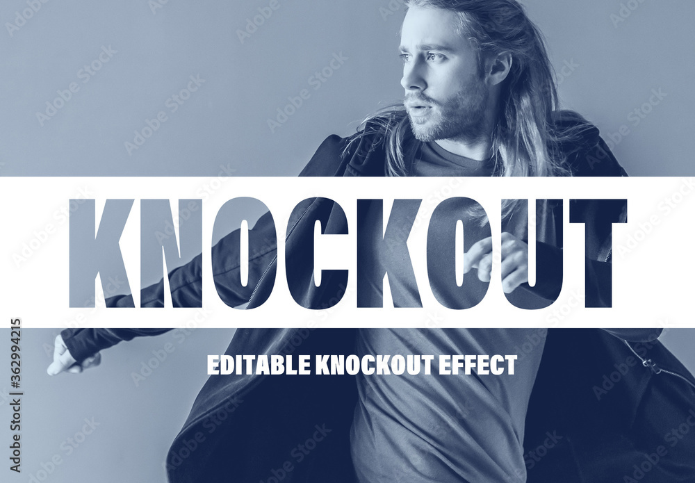 Knock Out Text Effect Stock Template | Adobe Stock