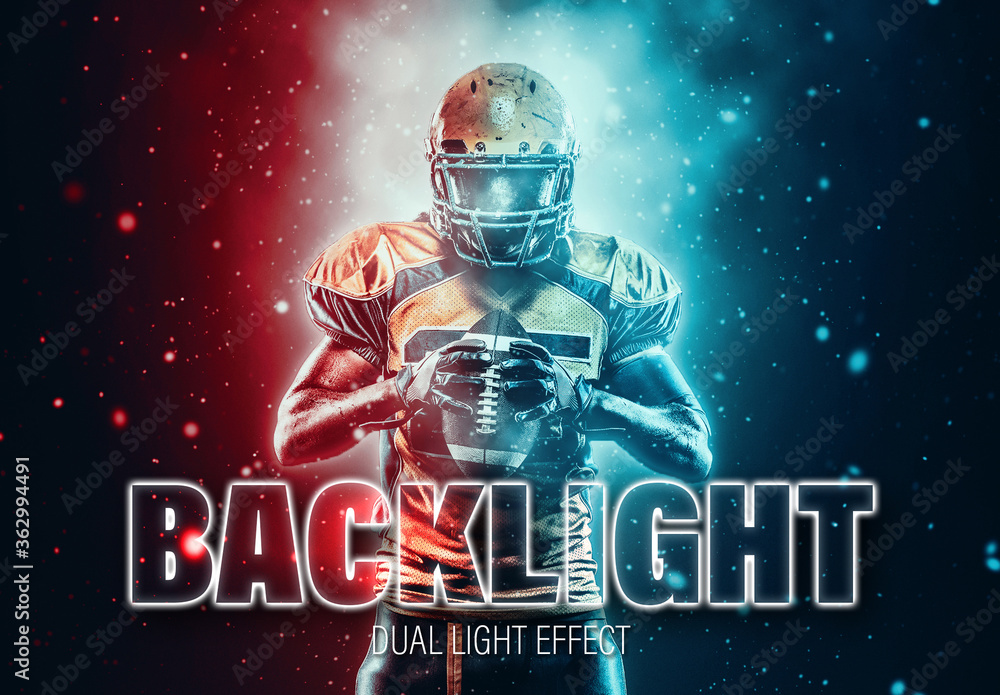 Two Color Dual Lighting Photo Effect Stock Template | Adobe Stock