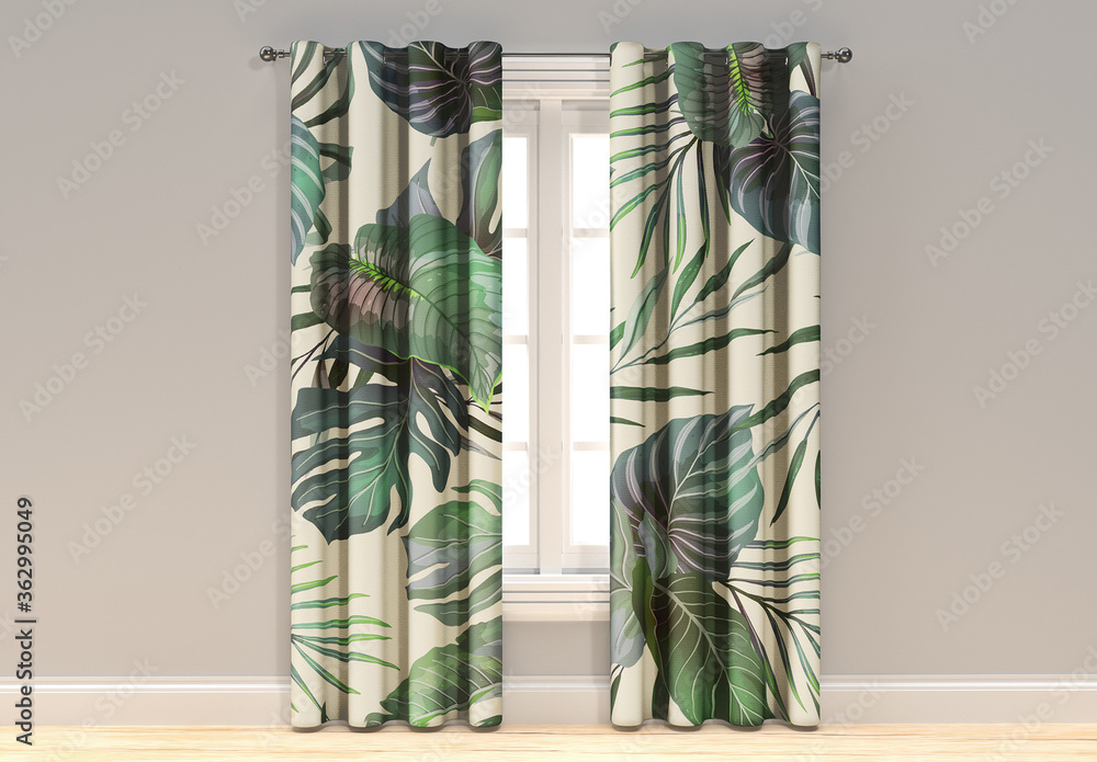 Vintage Window and Curtains Mockup Stock Template | Adobe Stock