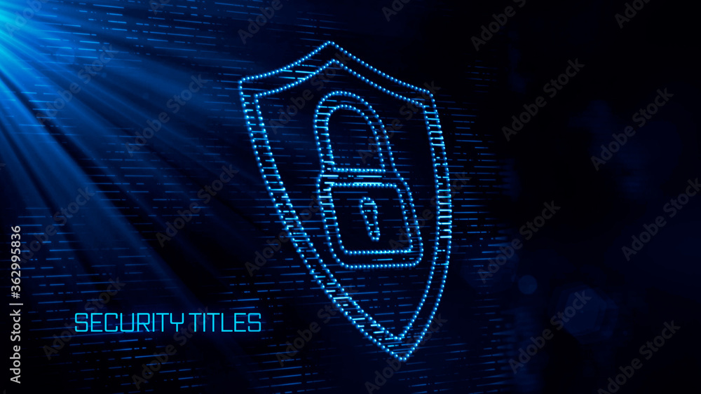 Cyber Security Lock Title Stock Template | Adobe Stock