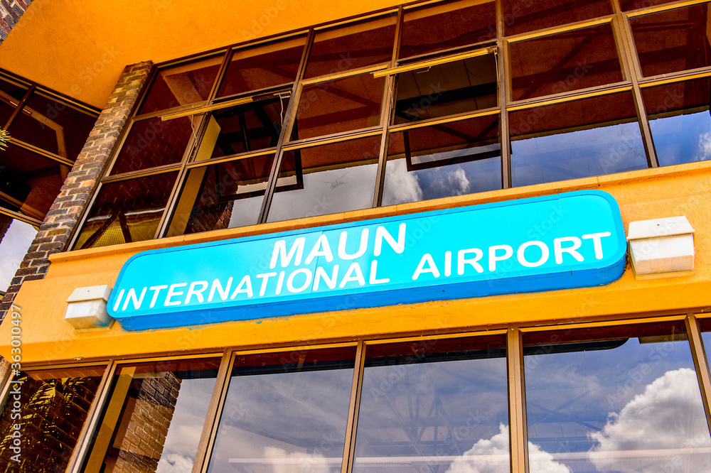 MAUN, BOTSWANA - JAN 11, 2016: Airport of Maun, Botswana. Maun is the ...