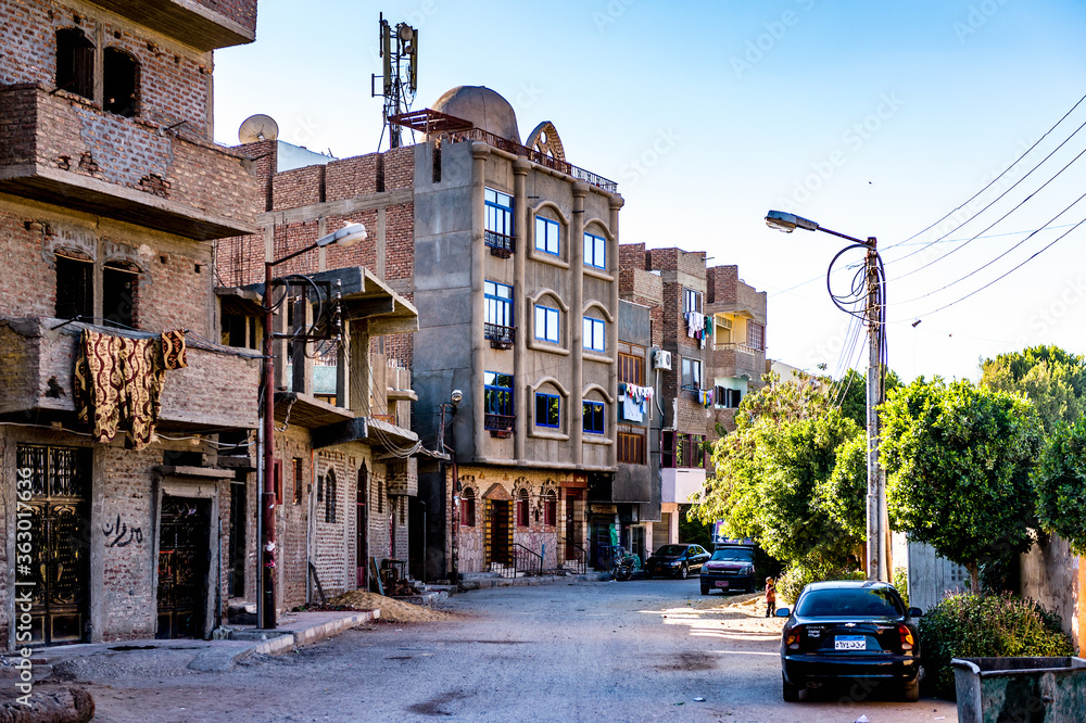 LUXOR, EGYPT - NOV 29, 2014: Architecture of Luxor, Egypt. Luxor is a ...