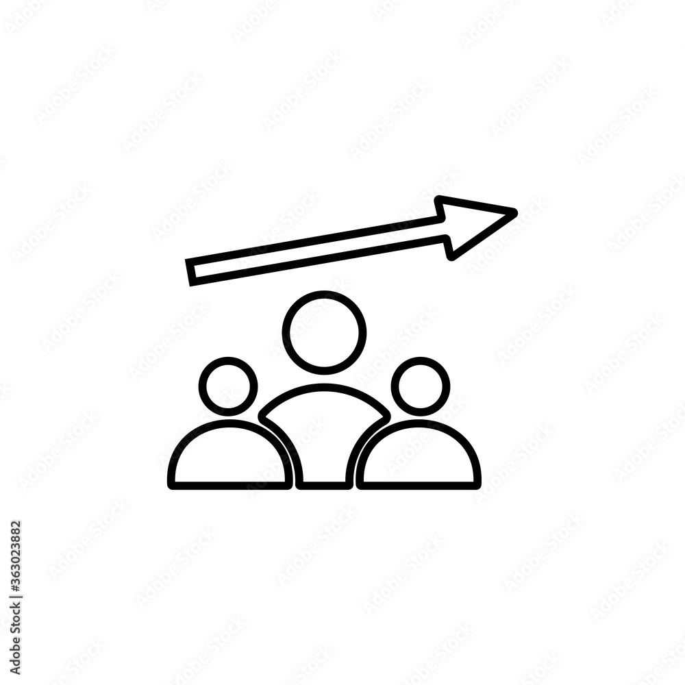 Employee promotion icon illustration. Salary raise, worker development ...
