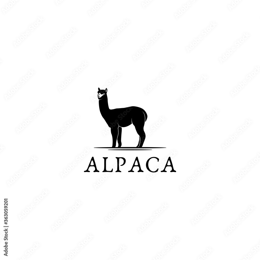 logo alpaca silhouette vector ,,, Stock-Vektorgrafik | Adobe Stock