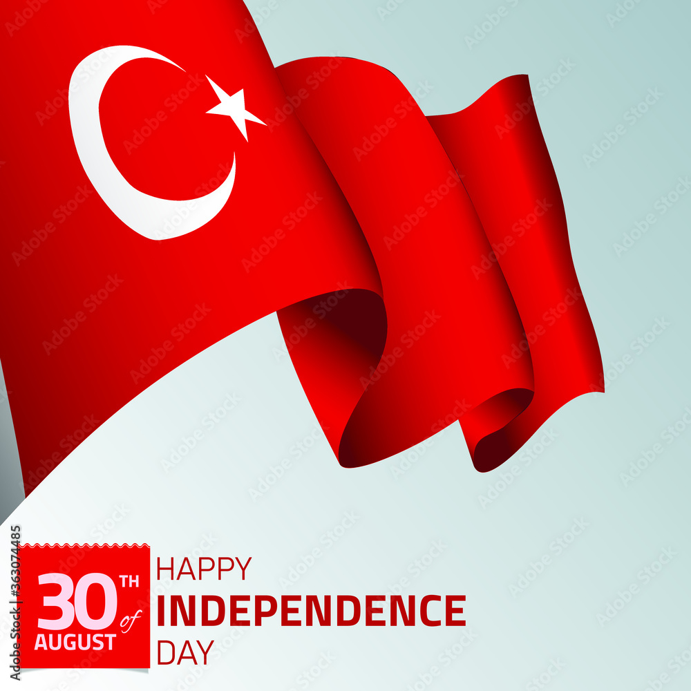 Turkey Happy Independence day greeting card, banner, vector ...