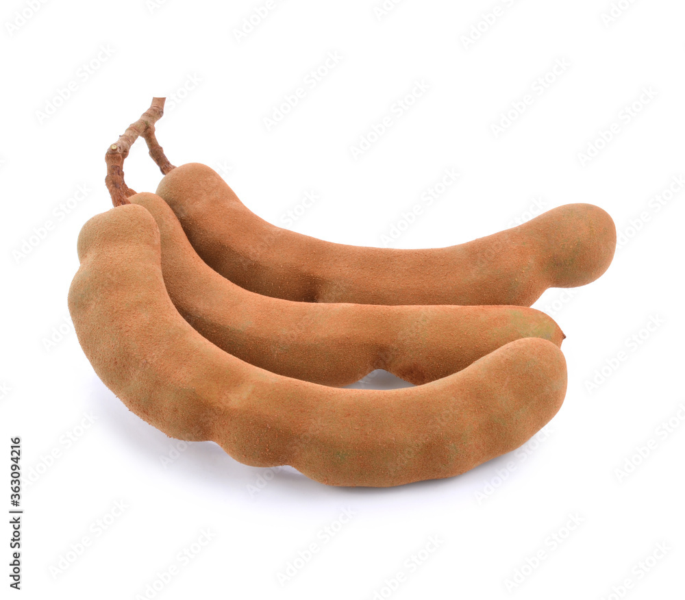 Giant tamarind on the tamarind tree branch, tamarind for cooking To ...
