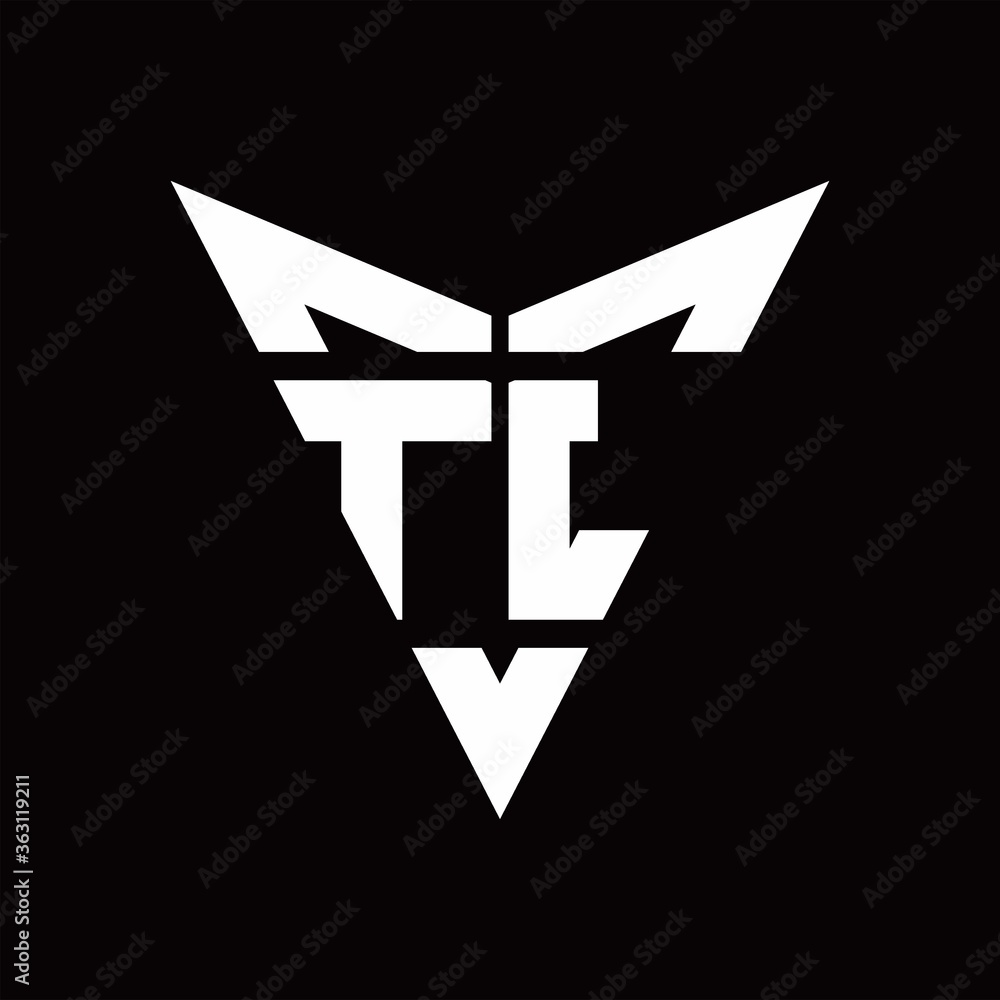 TL Logo monogram with back drop shape logo design template Stock Vector ...