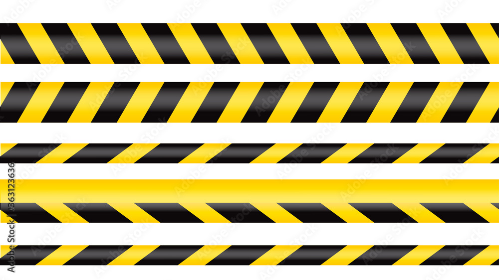 Police tape, crime danger line. Caution police lines isolated. Warning ...