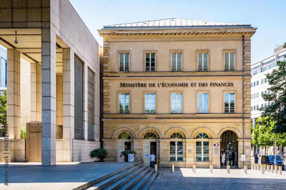Paris, France - June 23, 2020: Front view of the reception building of ...