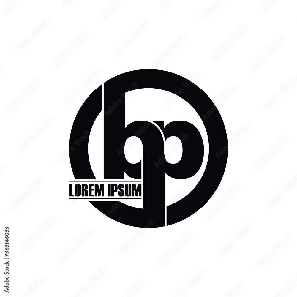 Letter BP circle logo icon design vector. monogram logo vector ...
