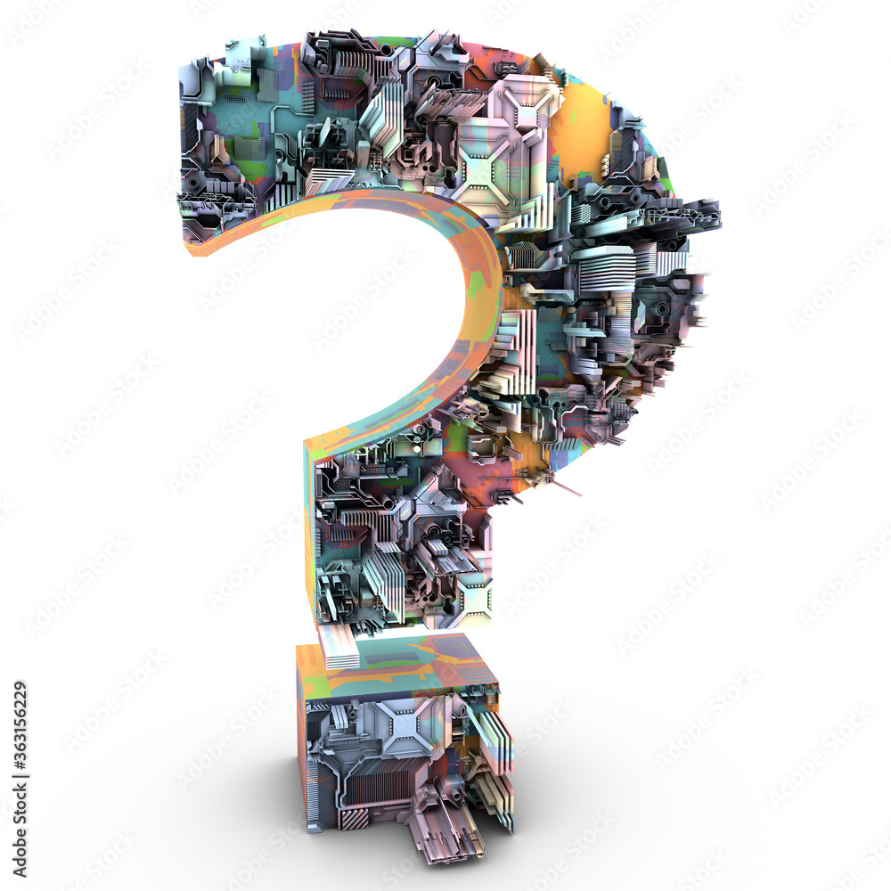 Fragezeichen technisch Stock Illustration | Adobe Stock