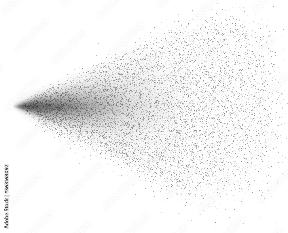 Water spray effect isolated on white background. Realistic fountain ...