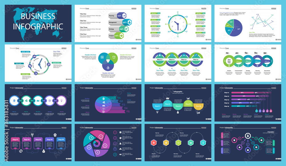 Business inforgraphic design set for management concept. Can be used ...