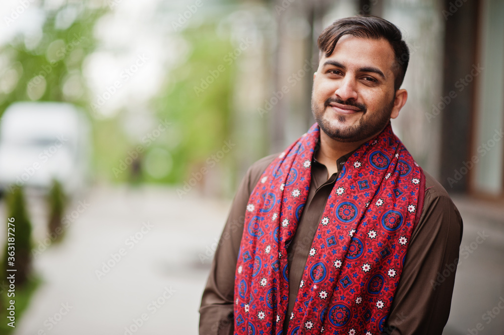 Pakistani pathan man wear traditional clothes. Stock Photo | Adobe Stock