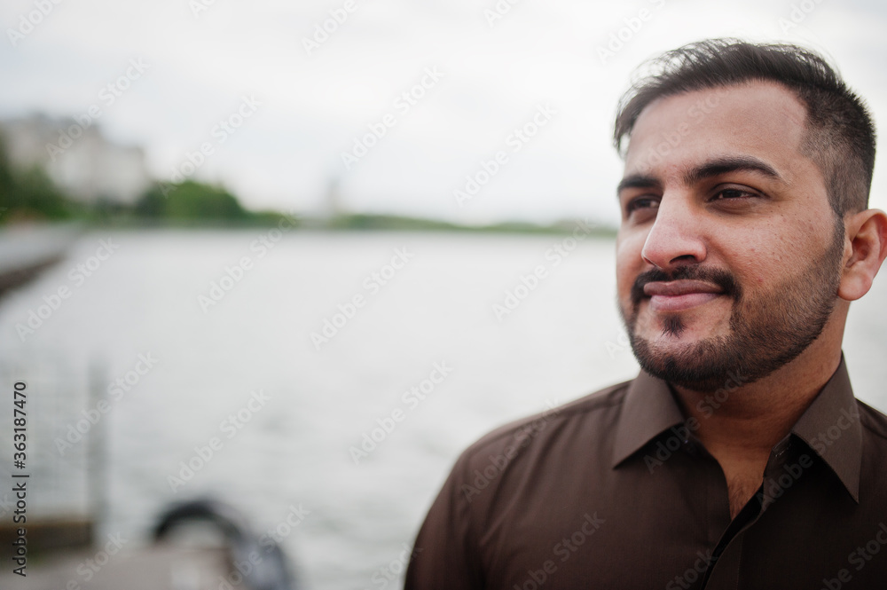 Pakistani pathan man wear traditional clothes. Stock Photo | Adobe Stock