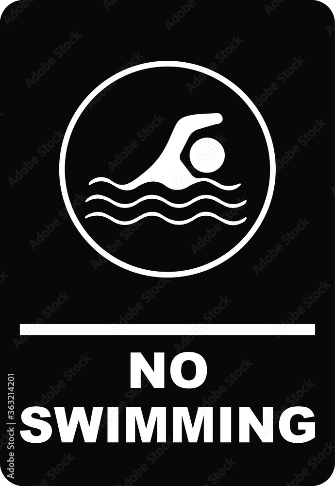 NO SWIMMING ALLOWED DO NOT SWIM BANNED PROHIBITED DEEP WATER FLASH ...