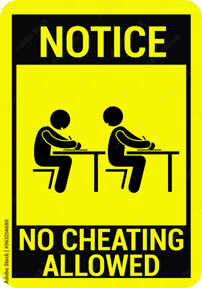 NO CHEATING ZONE DO NOT CHEAT IN THE EXAM HALL DEGREE AT RISK ALLOWED ...