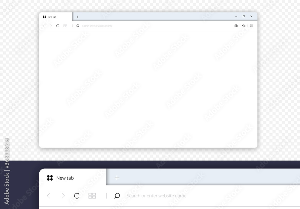 Mock-up blank browser window for your design isolated transparent ...
