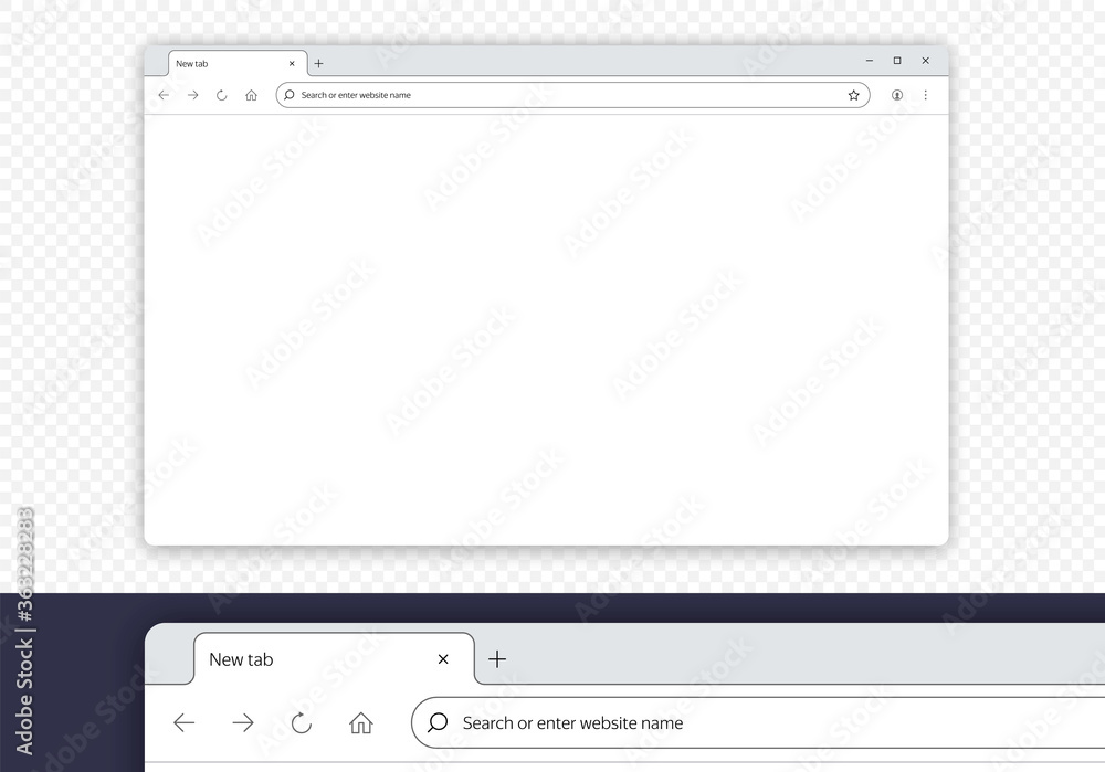 Mock-up blank browser window for your design isolated transparent ...