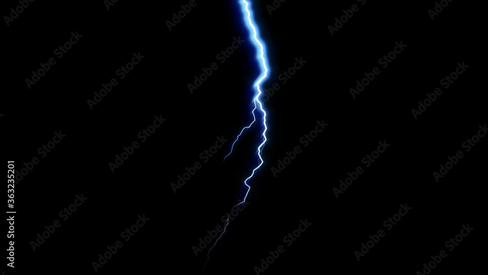 Vidéo Stock Lightning Thunder Strikes Fx Loop/ 4k animation of action dynamic distorted electric ...
