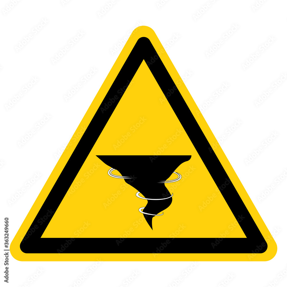 Warning Tornado Shelter Symbol Sign, Vector Illustration, Isolate On ...