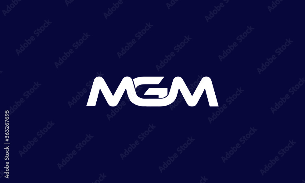 Alphabet letter icon symbol monogram logo MGM Stock Vector | Adobe Stock