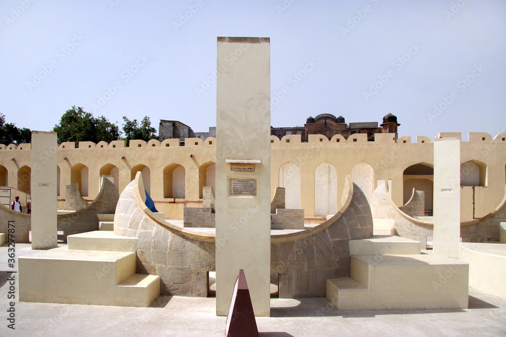 Jaipur, India_2010.The Rasivalayas Yantra at the Jaipur Observatory ...