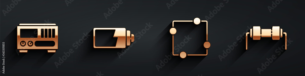 Set Electrical measuring instruments, Battery charge level indicator ...