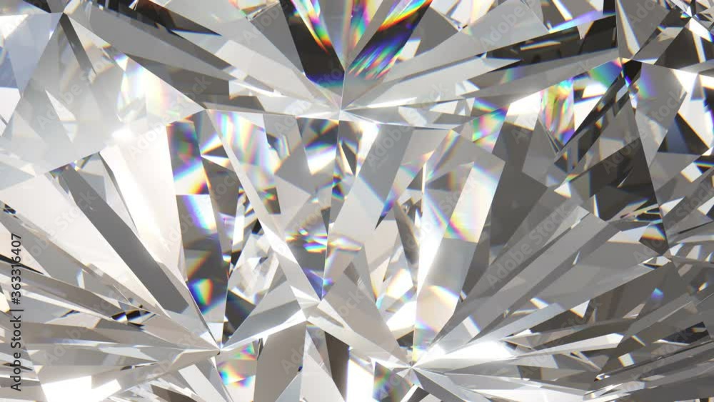 Beautiful sparkling diamond. Rotating, looping animation, 4k Stock ...