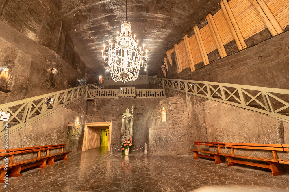 Wieliczka, Poland June 2, 2018: St. Kinga's Chapel in the Wieliczka ...